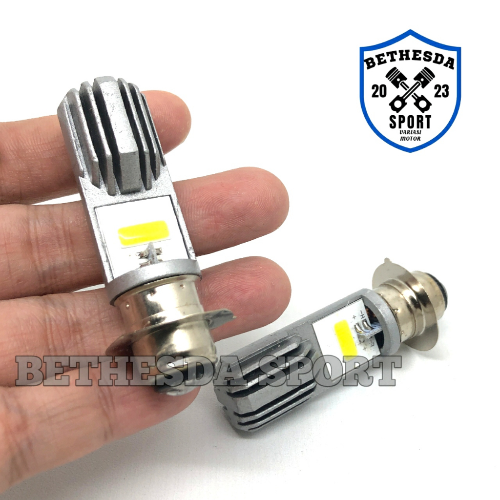 Jual LAMPU AC Dc Lampu LED Utama Depan 2Led Motor Bebek ACDC dan Matic Soket H6 Led 2 Sisi PnP ...