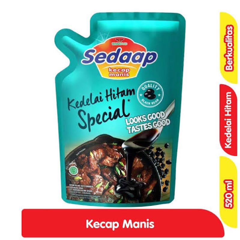Jual Kecap Manis Sedap Kedelai Hitam Spesial 520ml (Tanpa Piring) | Shopee Indonesia