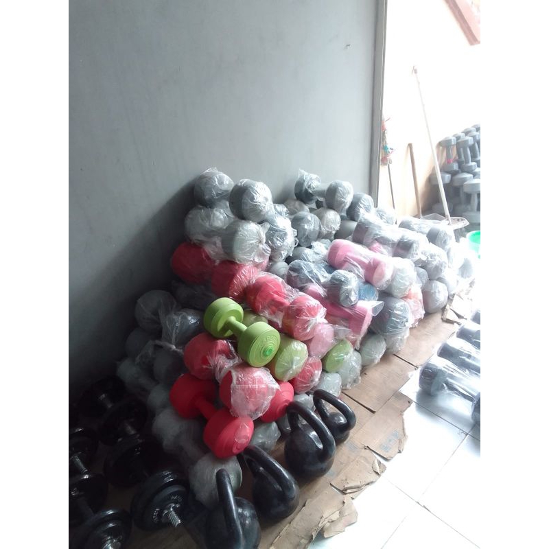 Jual Barbel Fitness 2kg Dumbbell Senam Cewek Murah Awet Bahan Plastik ...