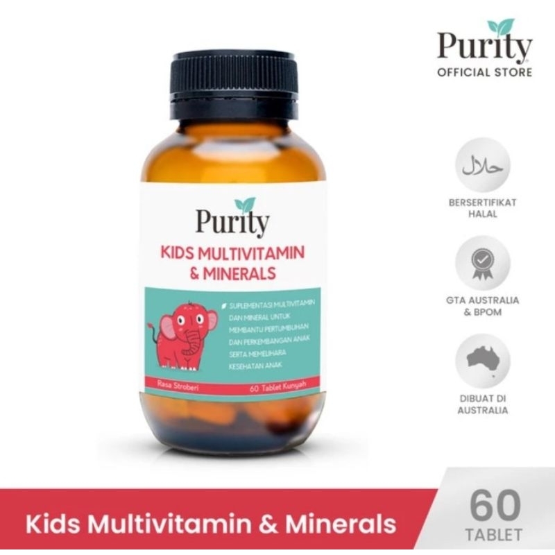 Jual Purity Kids Multivitamin & Mineral 60 Tablet | Shopee Indonesia