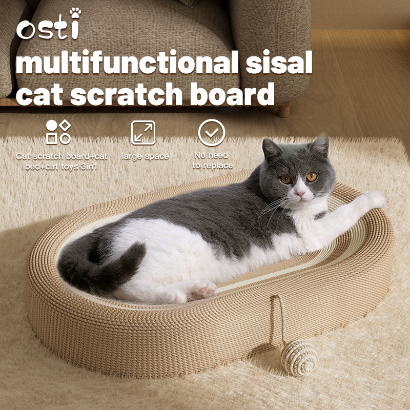 Jual Osti Sisal Tenunan Tangan Kucing Papan Gores Kucing Scratching Pad ...