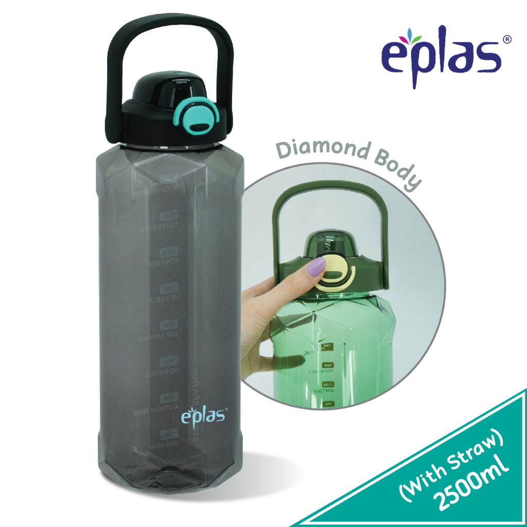 Jual EPLAS Botol Minum 2L dan 2,5L Motif Diamond Bahan Tritan Botol Air ...