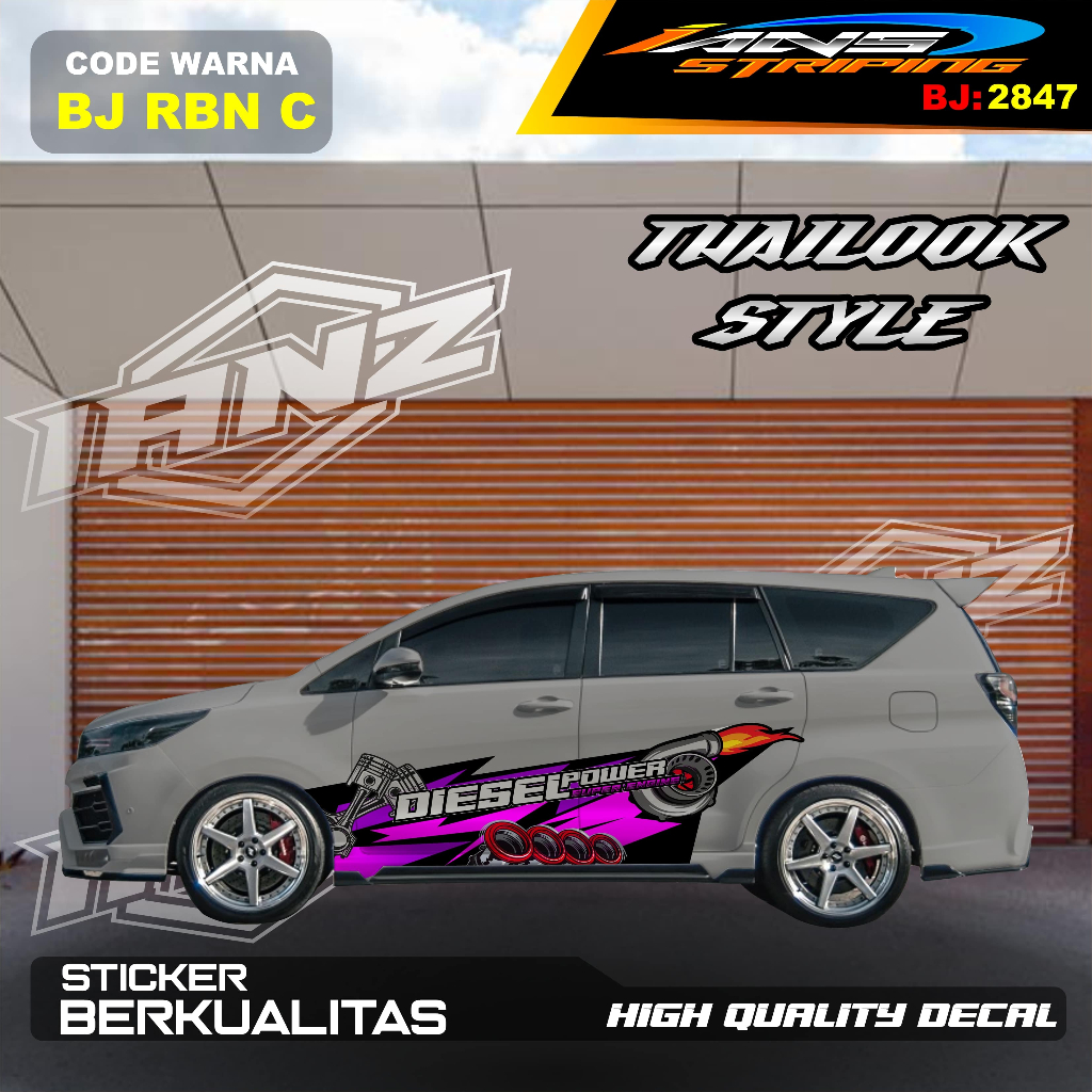 Jual BJ 2847-DECAL MOBIL VARIASI FREE CUSTOM NAMA-STIKER DECAL BODY ...