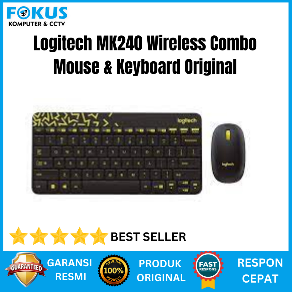 Jual Logitech MK240 Wireless Combo Mouse & Keyboard Original | Shopee Indonesia