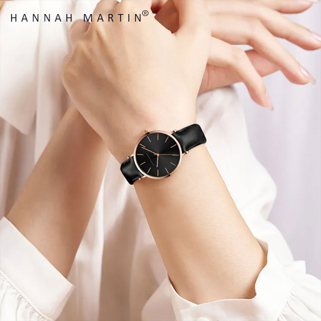 Jual HANNAH MARTIN Jam Tangan Wanita Sangat Tipis 100% Asli Modis Kecil ...