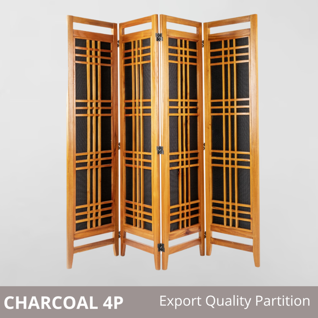 Jual Sekat Charcoal 4 Panel Japanese Screen Panel Pembatas Ruangan ...