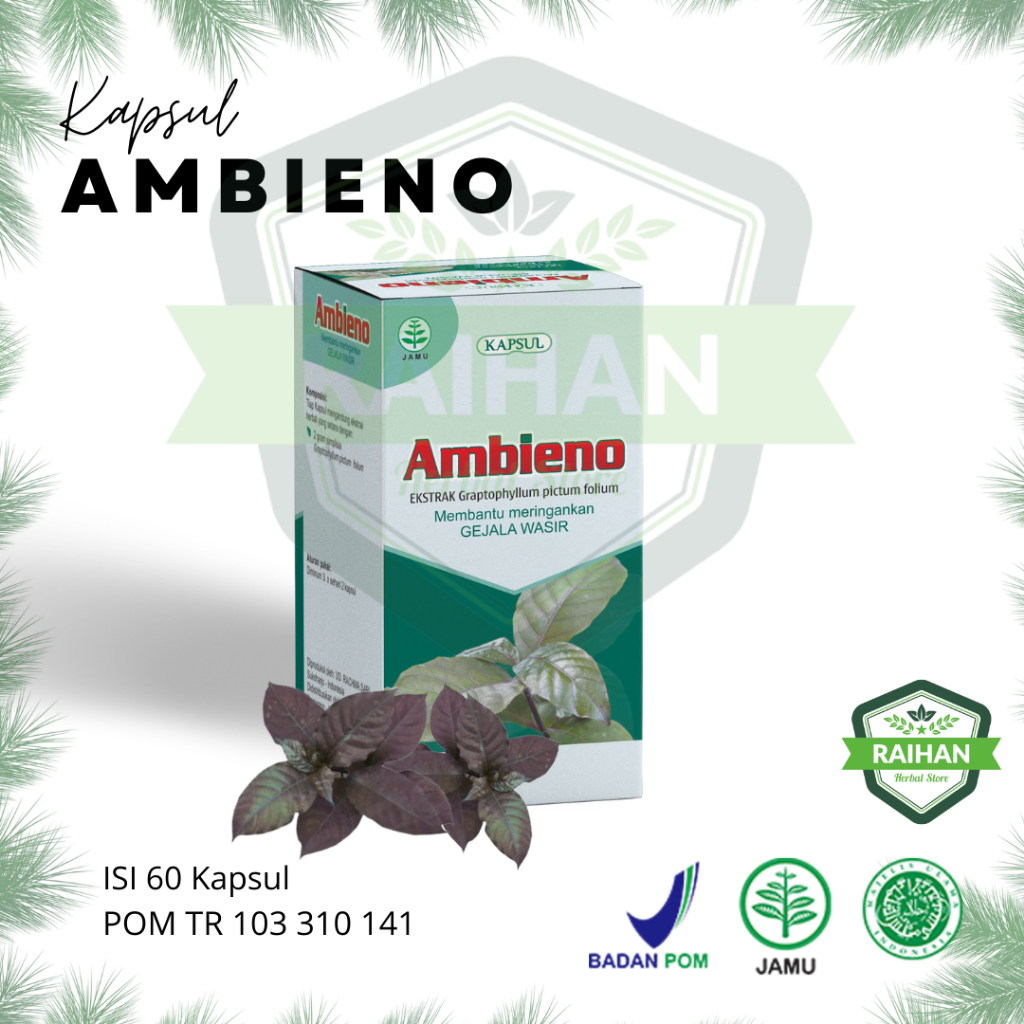 Jual Kapsul Ambieno Obat herbal alami untuk meredakan ambien dan ...