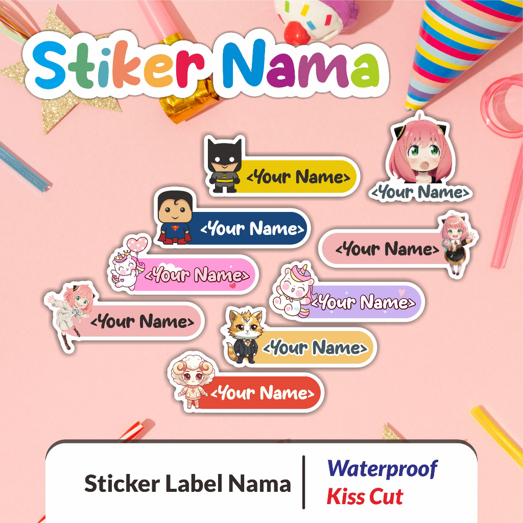 Jual Sticker label nama custom | Shopee Indonesia