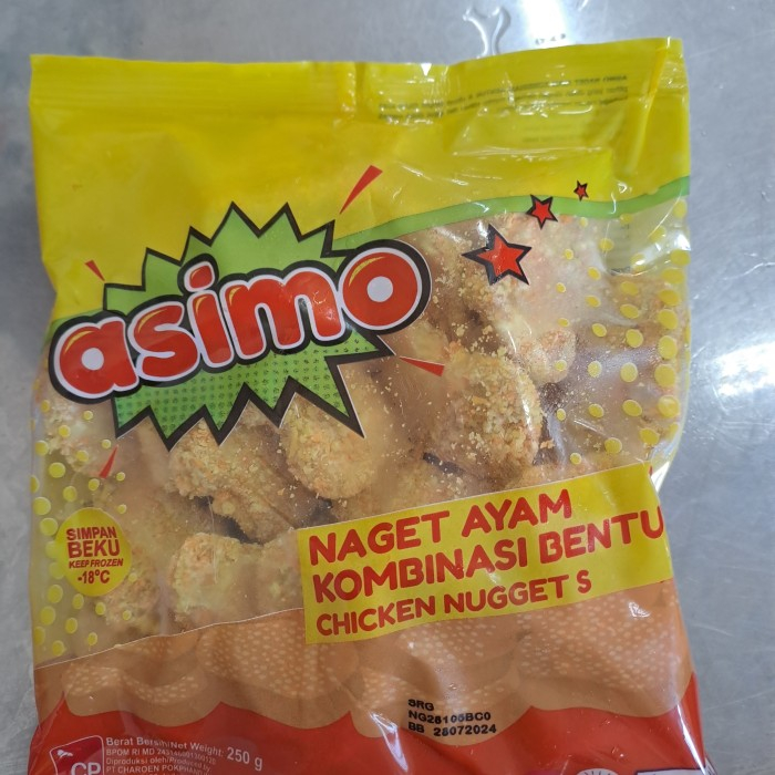 Jual Asimo Nugget Ayam Kombinasi bentuk S 250 gr | Shopee Indonesia