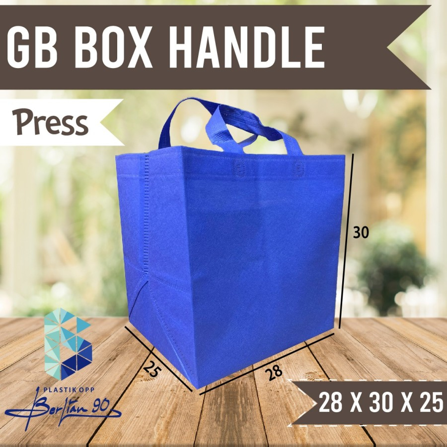 Jual Goodie Bag Box Uk 28x30x25 cmTote Tali Handle Tas Spunbond ...