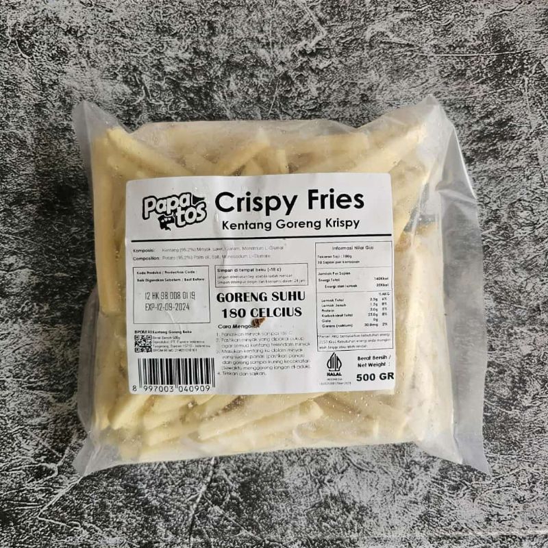Jual PAPATOS KENTANG GORENG CRISPY FRIES 500gr dan 1kg | Shopee Indonesia