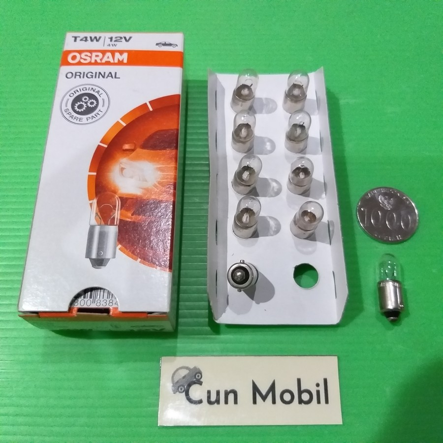 Jual BOHLAM SENTER PUTAR KECIL 12V 24V 4W T4W OSRAM harga per pc ...