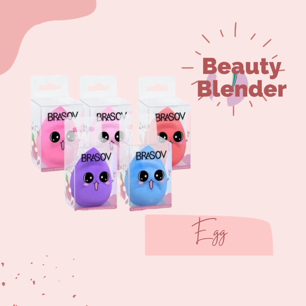 Jual BRASOV Spons Bulat Kotak - Beauty Blender Egg - Soft Touch Sponge ...