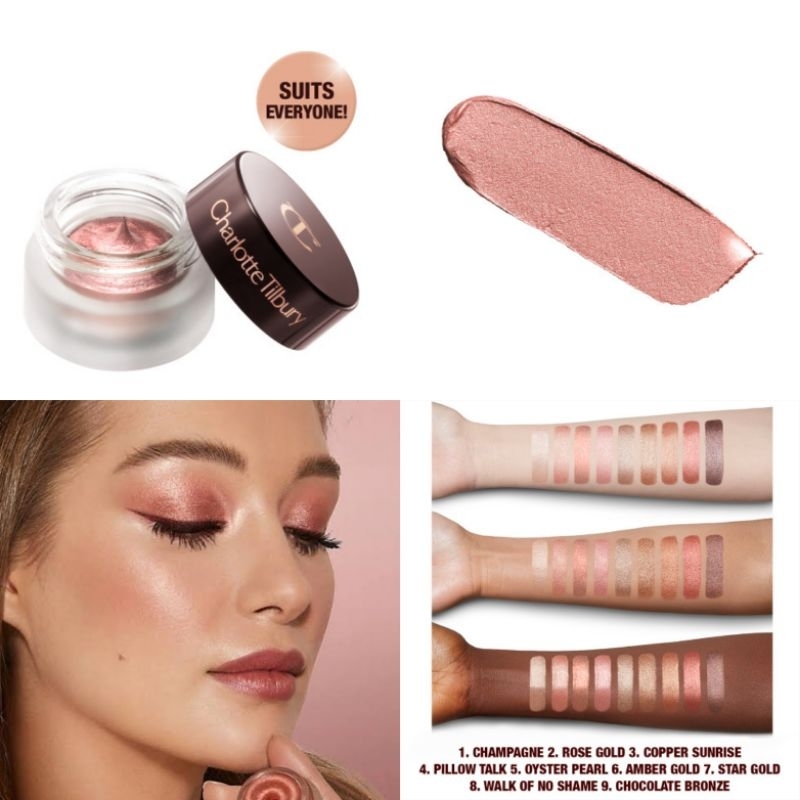 Jual Charlotte Tilbury Pillow Talk Sunlit Glow Eyes to Mesmerise Cream ...