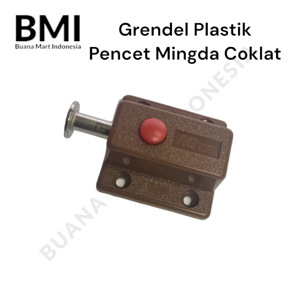 Jual Grendel Plastik PVC Coklat Pencet | Slot Pintu Tekan Push Lock ...