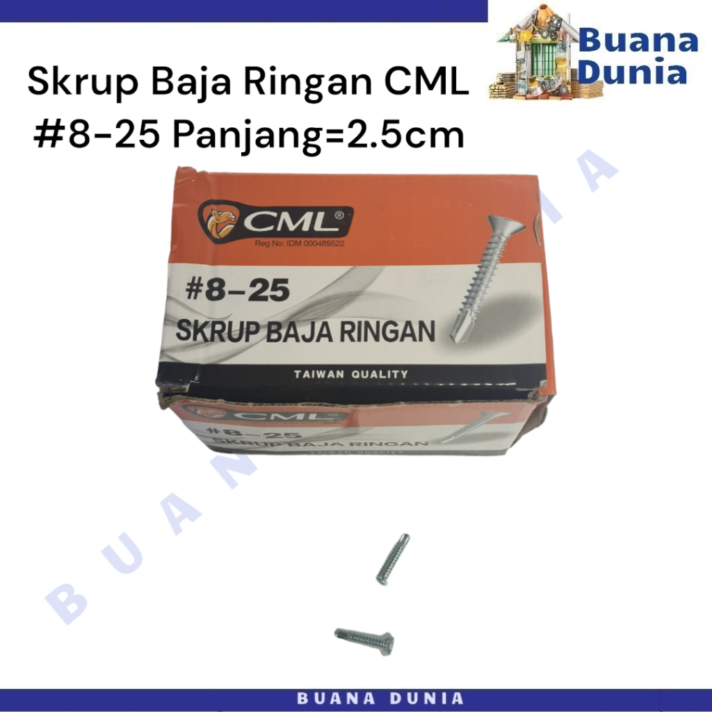 Jual Skrup Baja Ringan CML 8-25 | Sekerup | Sekrup Panjang 2.5cm ...