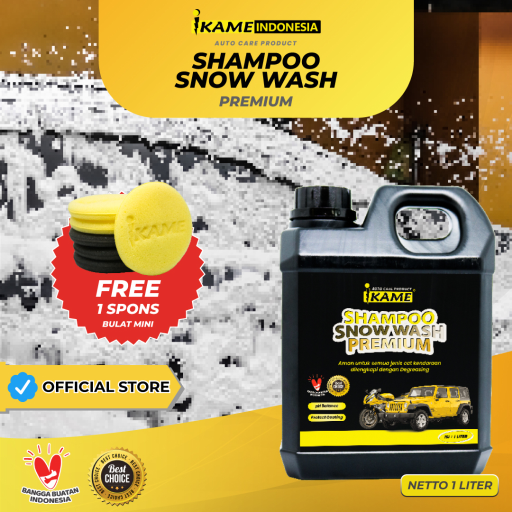 Jual Shampo Snow Wash IKAME 1 Liter ORIGINAL Original 100% // Shampo ...