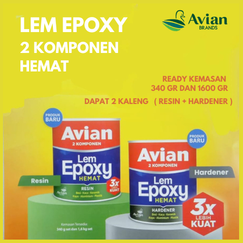 Jual Avian LEM EPOXY Hemat Serbaguna 2 Komponen Resin Hardener ,lem ...