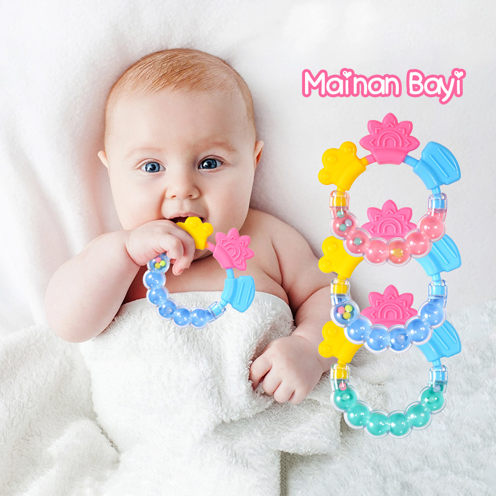 Jual AIKOKY Mainan gigitan bayi Teether bayi Mainan Rattle Genggam Bayi ...