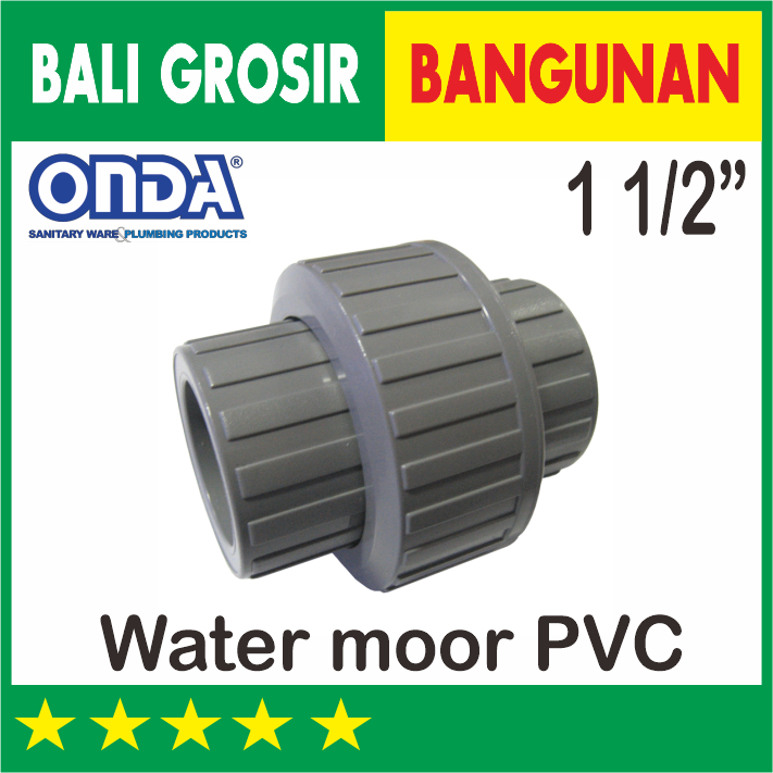 Jual 1 1/2" ONDA WATER MOOR MUR UNION LURUS POLOS FITTING PIPA AIR PVC ...