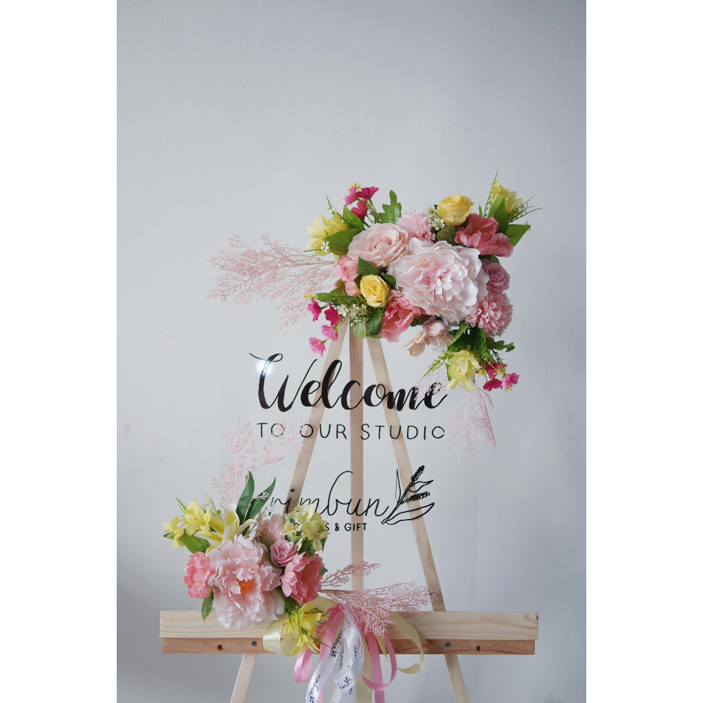 Jual Standing Acrylic Artificial Flowers - Pembukaan toko / bunga papan ...