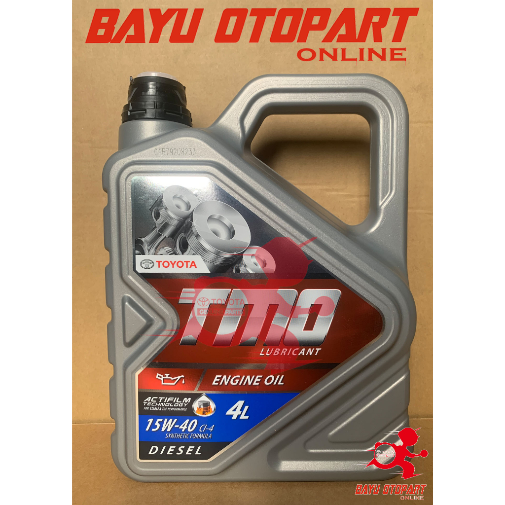 Jual OLI MESIN TOYOTA TMO SAE 15W-40 Cl-4 ( 4 LITER ) UNTUK MESIN ...