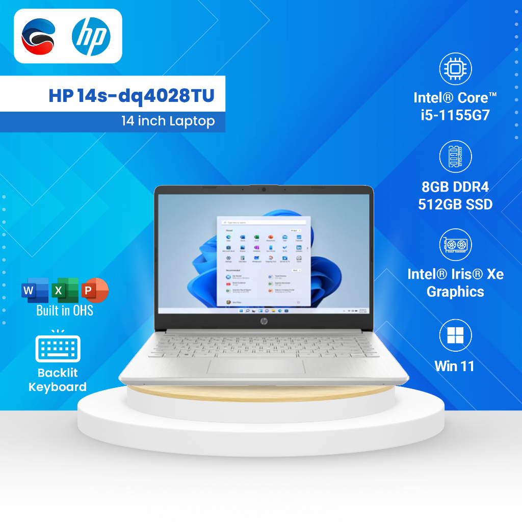 Jual HP Laptop 14S DQ4028TU Intel Core i5 8GB RAM 512GB SSD 14" WIn 11 Gold | Shopee Indonesia