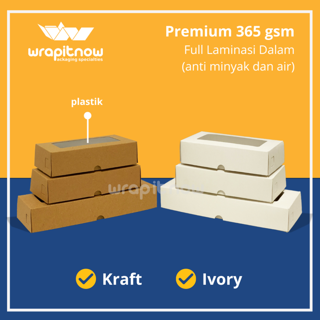 Jual Dus Kraft Box Brownies Bronis Pastry Donat Risoles Pastel Zupa ...