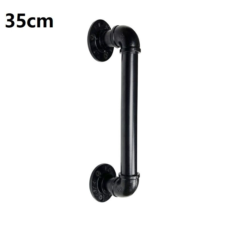 Jual 25/35cm Handle Pintu Geser Industrial Gagang Pintu Besi Hitam ...