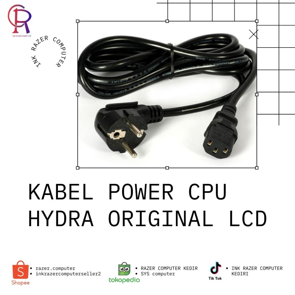 Jual Kabel Power Cpu 1.5 meter Hydra Original Lcd | Shopee Indonesia