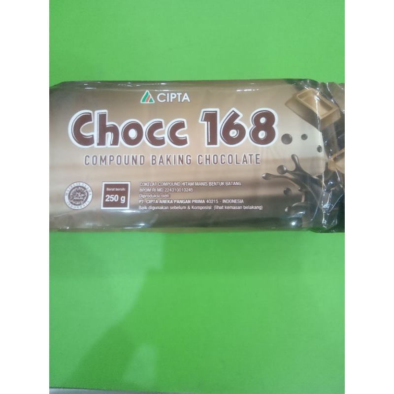 Jual Cokelat Batang Merek Chocc 168 Berat 250g | Shopee Indonesia