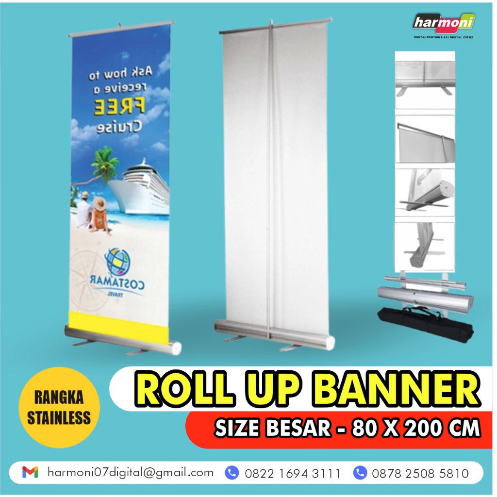 Jual Roll Up Banner Cetak Cepat & Murah | Banner Standing Ukuran Besar ...