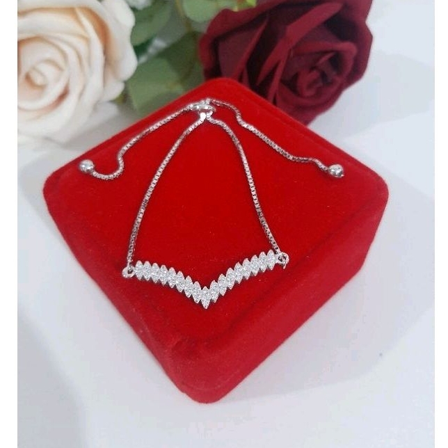 Jual Gelang Tangan Serut Fuji Perak 925 Lapis Mas Putih | Shopee Indonesia