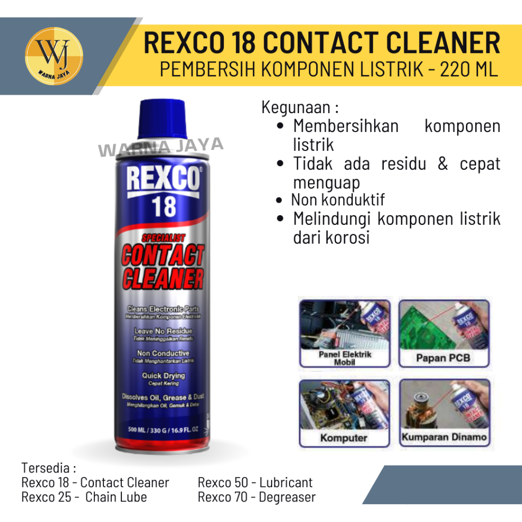 Jual Rexco 18 Pembersih Elektrik & Elektronik (Contact Cleaner) 220 Ml ...