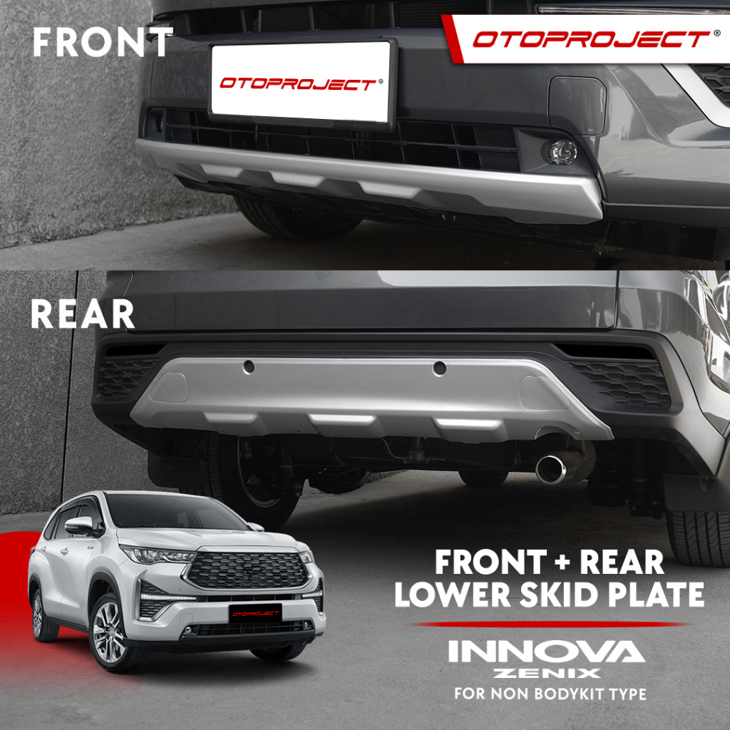 Jual Otoproejct - Front + Rear Lower Skite Plate Zenix Matte Silver ...