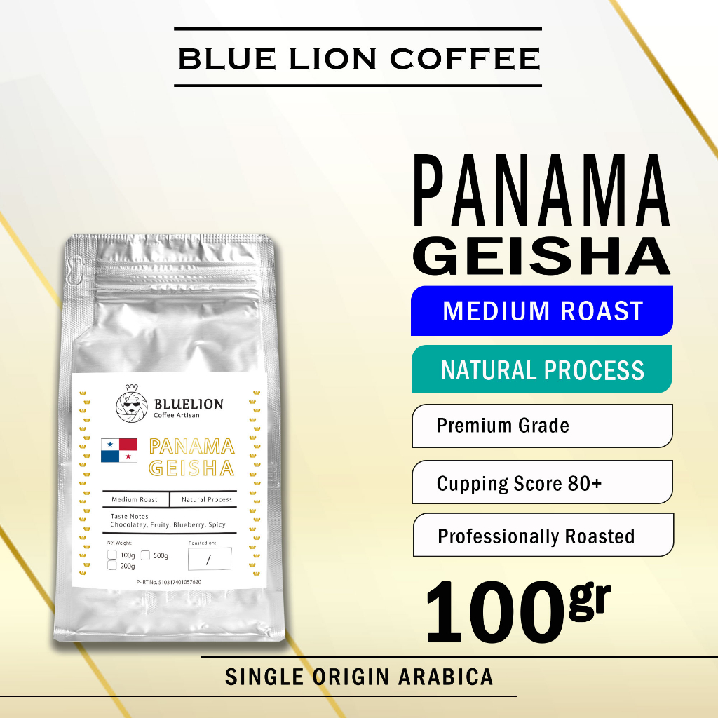 Jual Blue Lion Coffee Panama Geisha 100 gram Medium Roast Biji Kopi ...