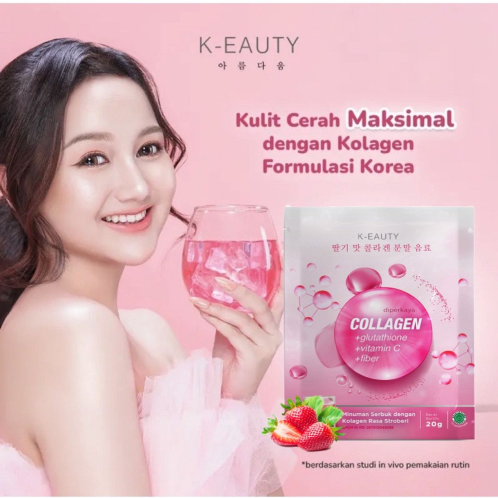 Jual [SACHET] KEAUTY Collagen Drink Premium Pemutih Badan Harga 1 Sachet / Minuman Kolagen ...