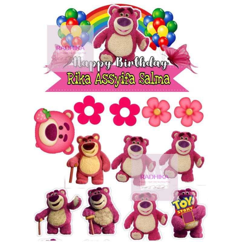 Jual Topper Lotso toy story custom nama | Shopee Indonesia
