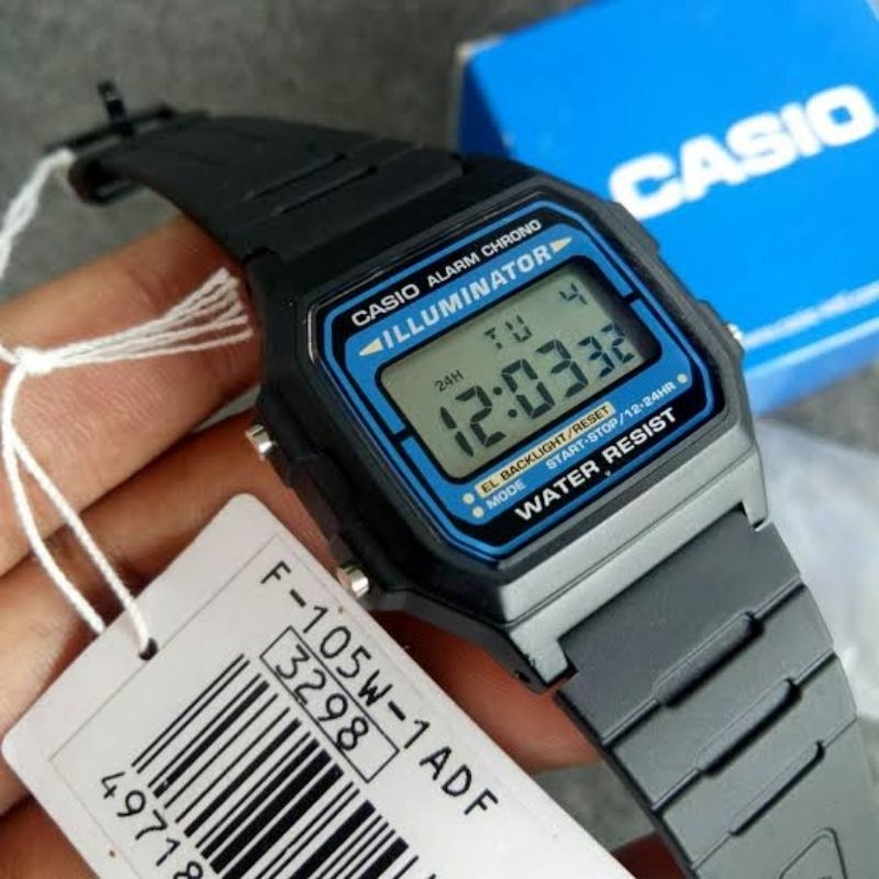 Jual Jam Tangan(Original)Casio General F-105W-1ADF Digital Dial Black ...