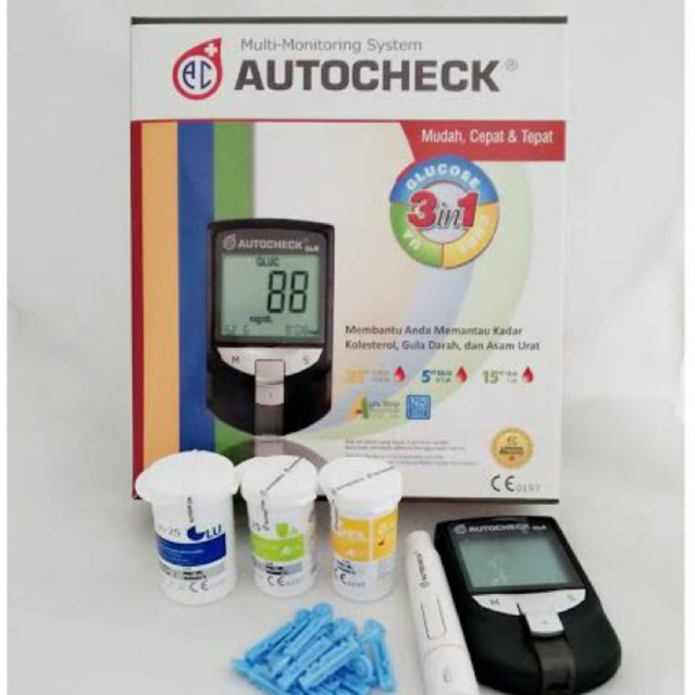 Jual Alat AUTOCHECK GCU 3in1 Cek Gula Kolesterol | Shopee Indonesia