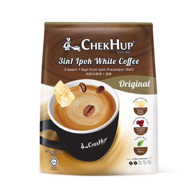 Jual CHEK HUP 3 in 1 Ipoh White Coffee Original Malaysia (12 sachet) | Shopee Indonesia
