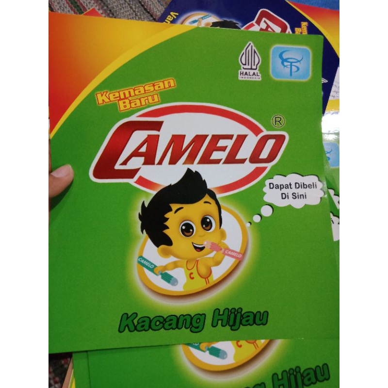 Jual STIKER CAMELO bahan CROMO untuk promosi es camelo STICKER PROMOSI ...
