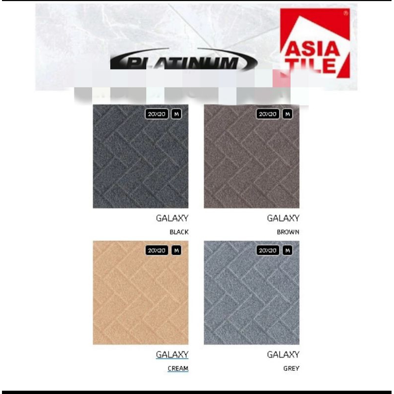Jual Keramik asia tile Galaxy matt ukuran 20x20 | Shopee Indonesia