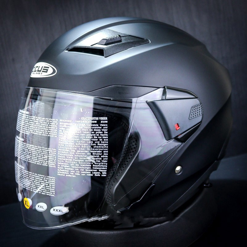 Jual Helm Zeus ZS611 Black Matt Doff Double Visor | Shopee Indonesia