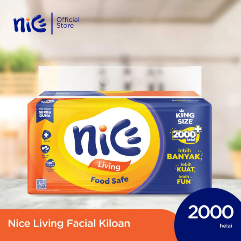 Jual Nice Living Food Safe Tissue 1000gr 2ply JUMBO Tisu Kering Refill ...