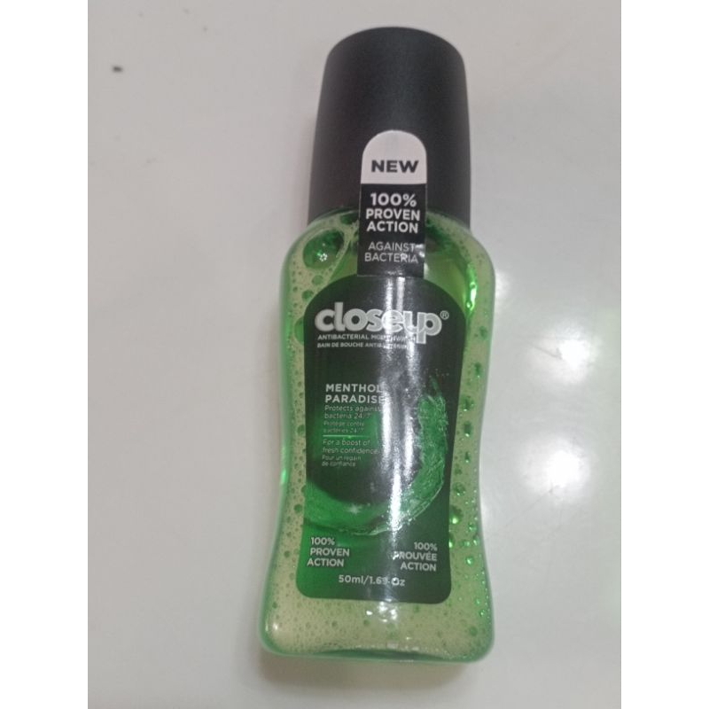 Jual Closeup Antibacterial Mouthwash Menthol Paradise 50ml | Shopee ...