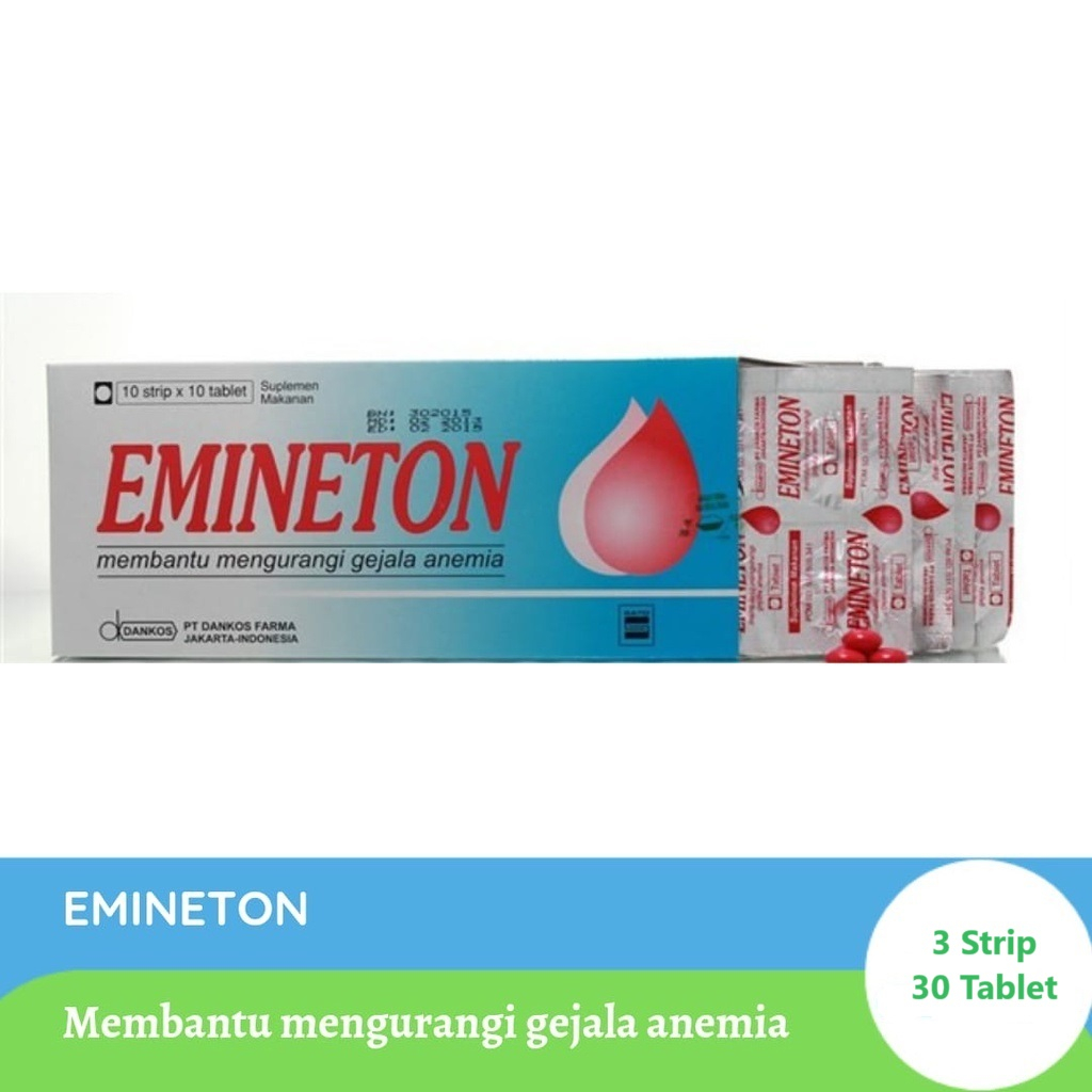 Jual Emineton Strip 30 Tablet - Membantu Mengurangi Gejala Anemia ...