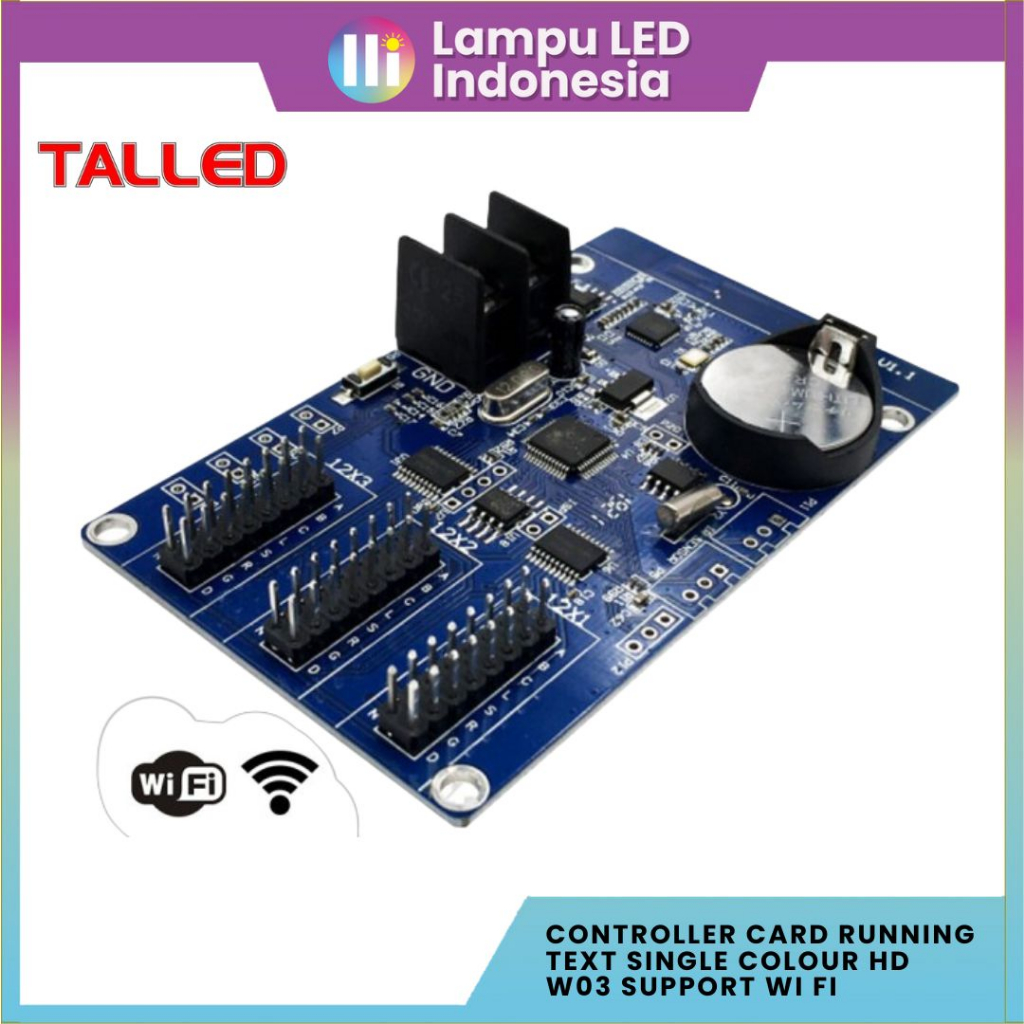 Jual Controller card Running Text single colour HD W03 support Wi Fi ...