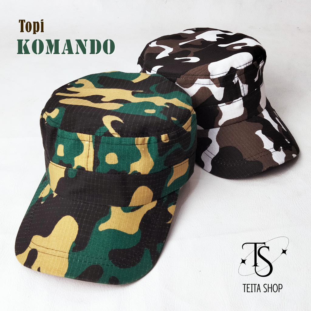 Jual Topi Komando Dewasa Militer Army Topi Pria Tentara Loreng TNI ...