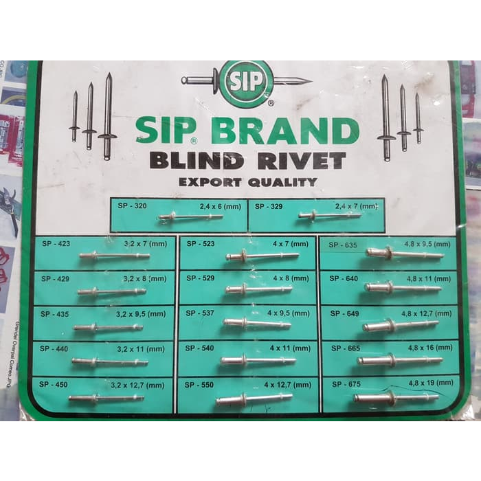Jual Paku Rivet Ripet Rifet Ukuran Lengkap SIP Ecer per 100pcs | Shopee ...